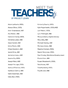 Meet the Teachers - Project Learn