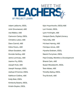 Meet the Teachers - Project Learn